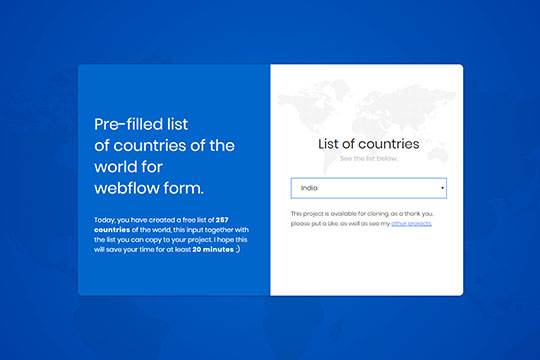 Country Dropdown by WebflowExpert | Flowbase