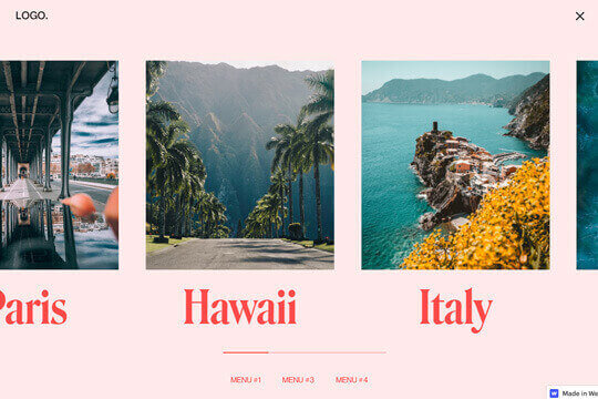 Horizontal Drag Menu (CLONE) by Flowbase | Flowbase