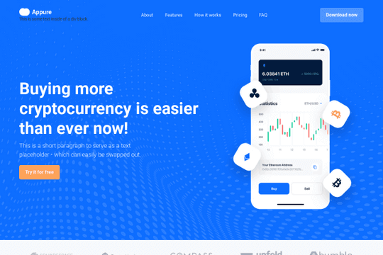 Appure Landing by Jarod Steffes | Flowbase