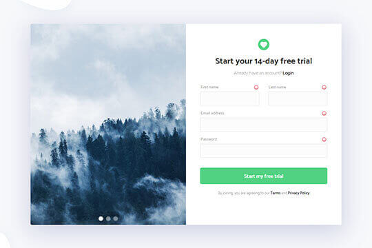 Login & Signup w/ a Slider by MemberStack | Flowbase