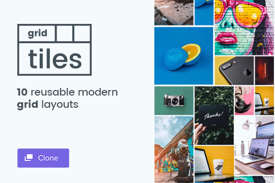 Grid Tiles by Kevinhoule | Flowbase