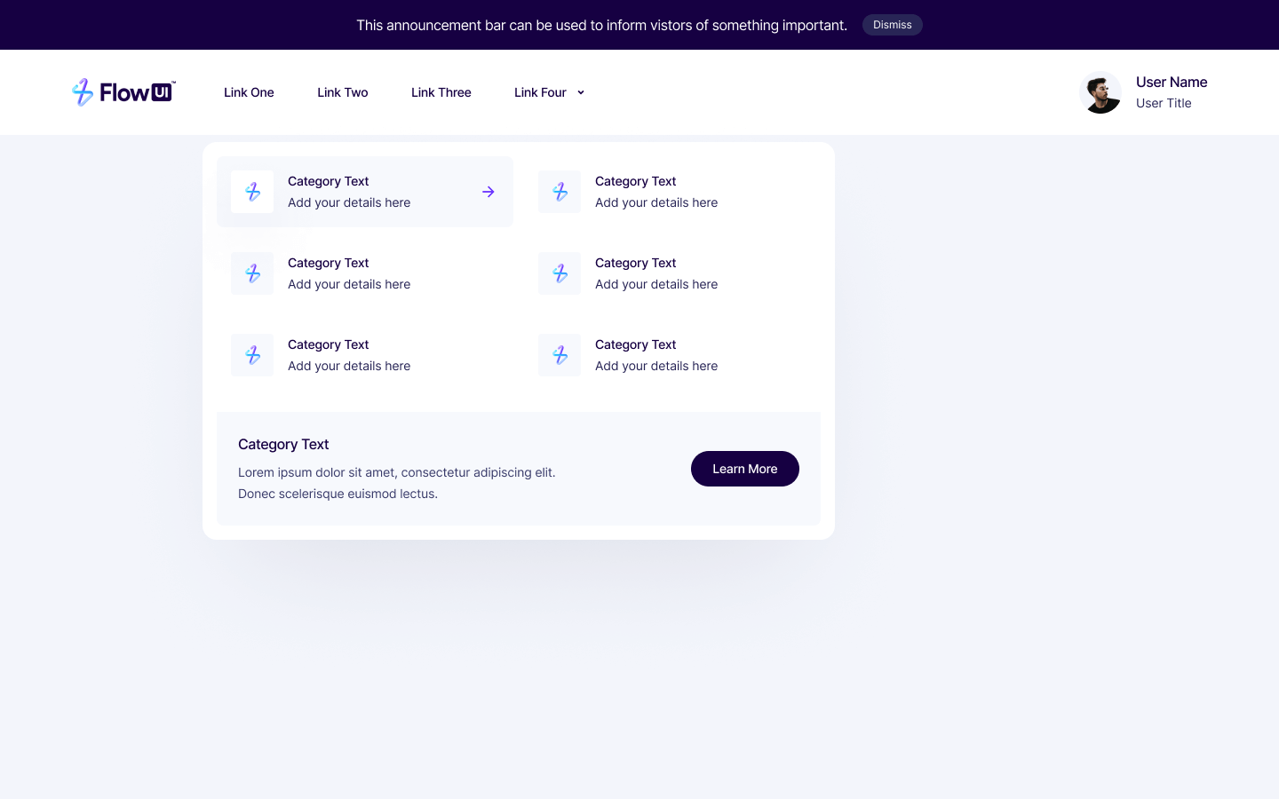 Webflow Mega Navigation Component | Flowbase