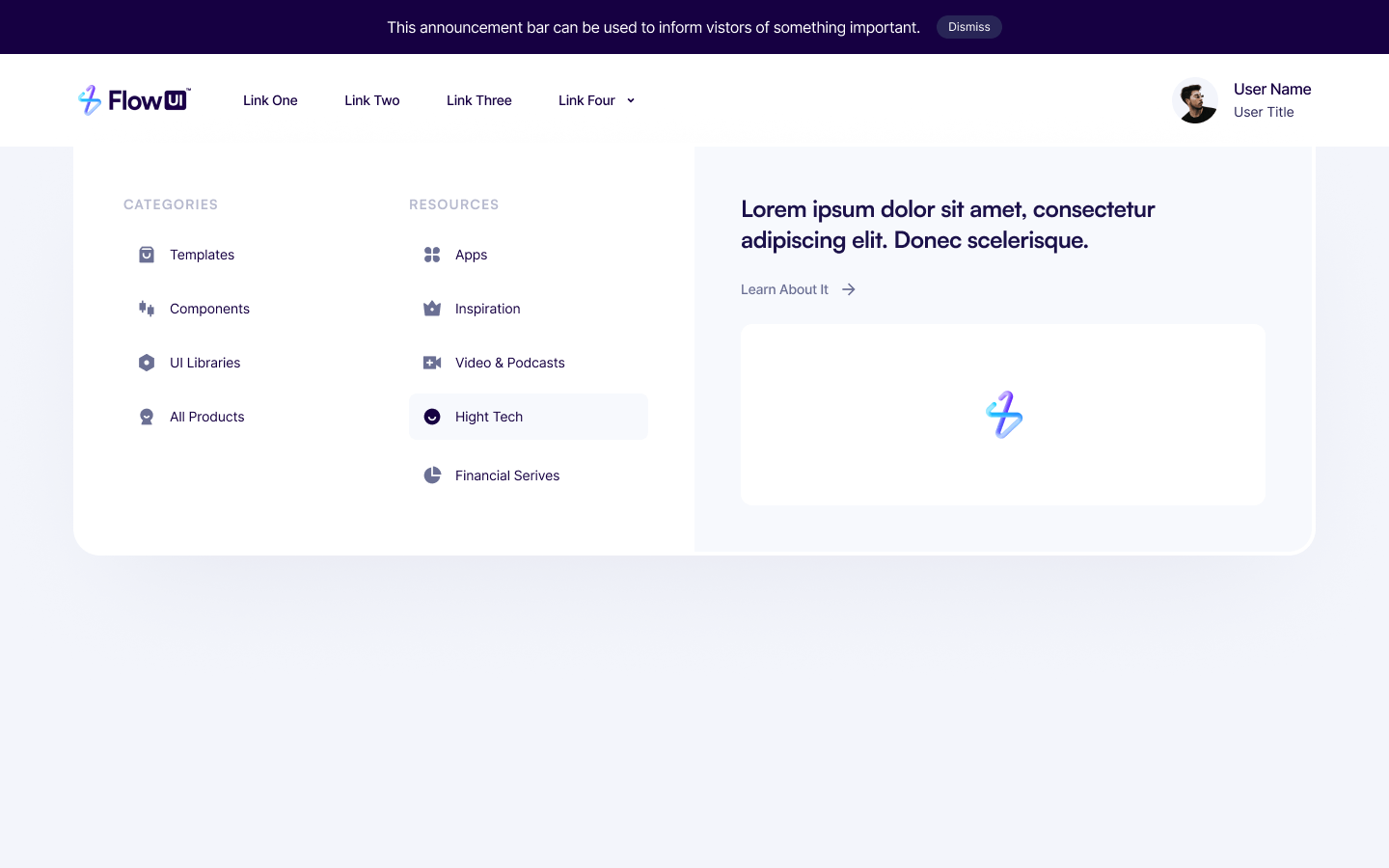 Webflow Mega Navigation Component | Flowbase