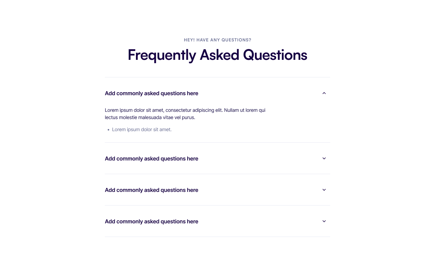 Webflow FAQ Component | Flowbase