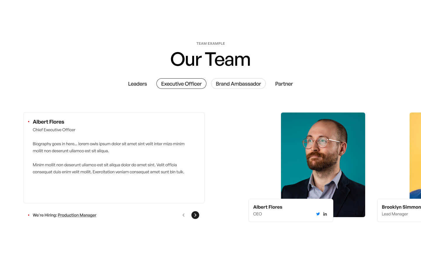 Webflow Team Component | Flowbase