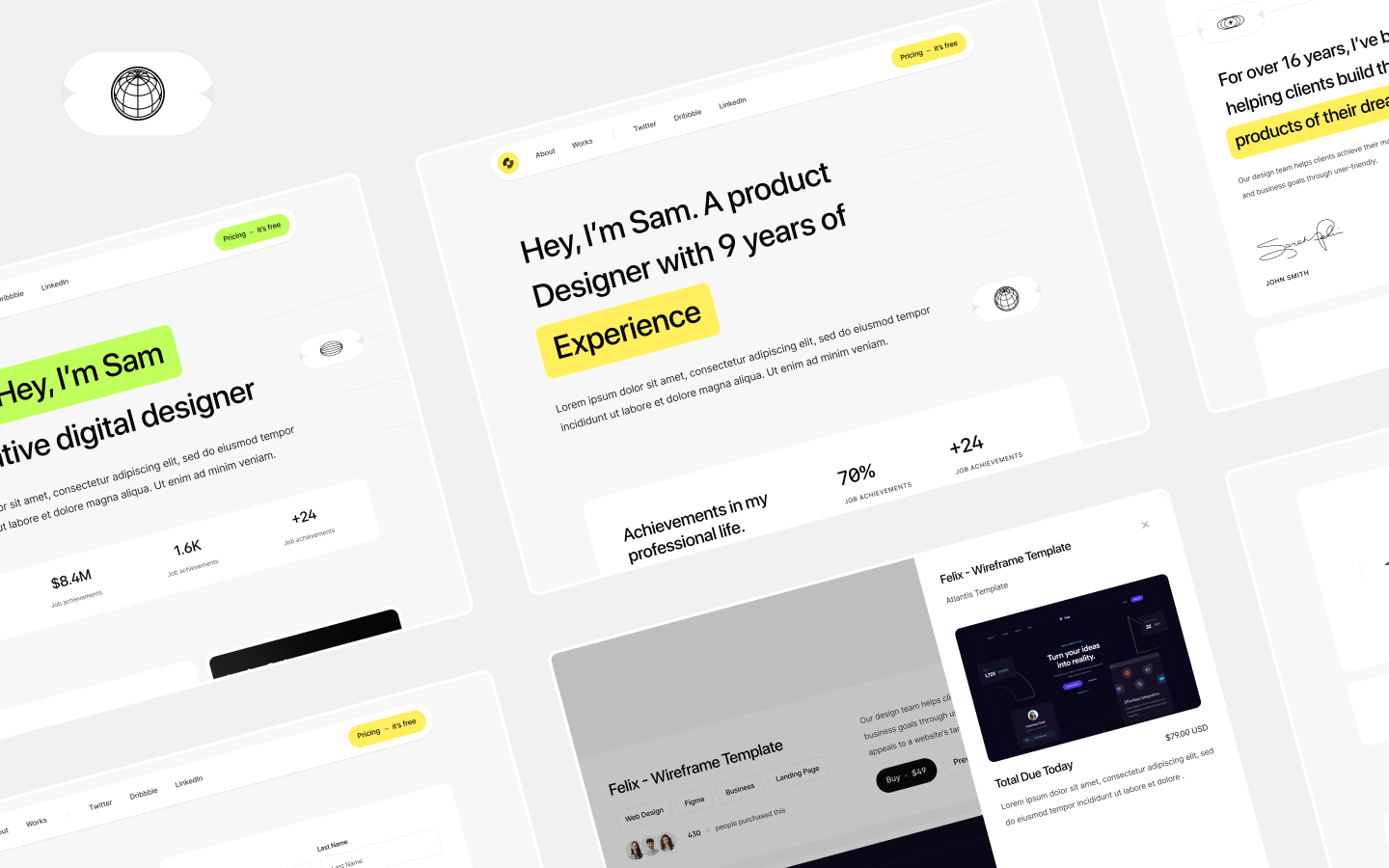 Oska Portfolio UI Kit Template | Flowbase