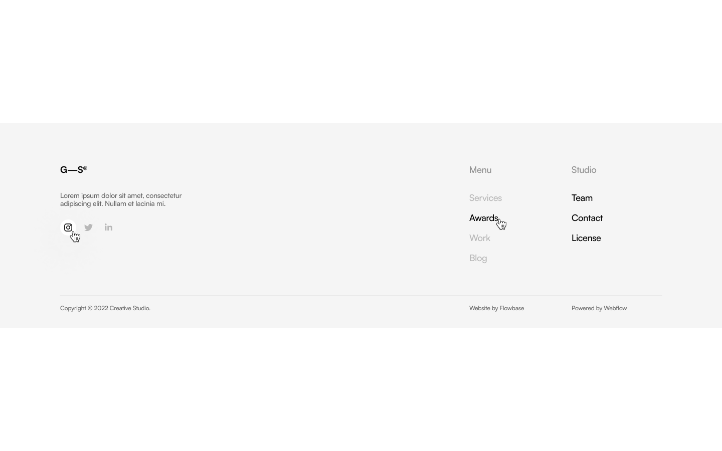 Webflow Footer Component | Flowbase