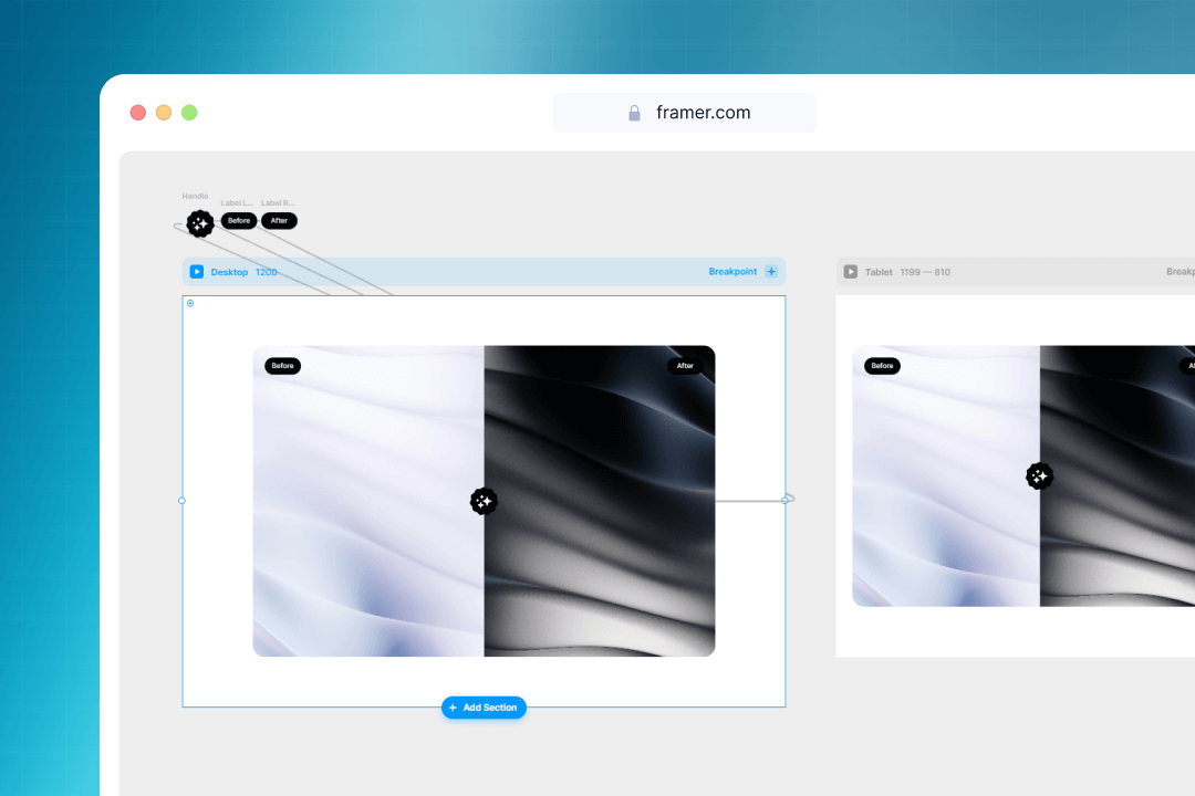 How to Add a Before & After Image Slider to Framer | Flowbase