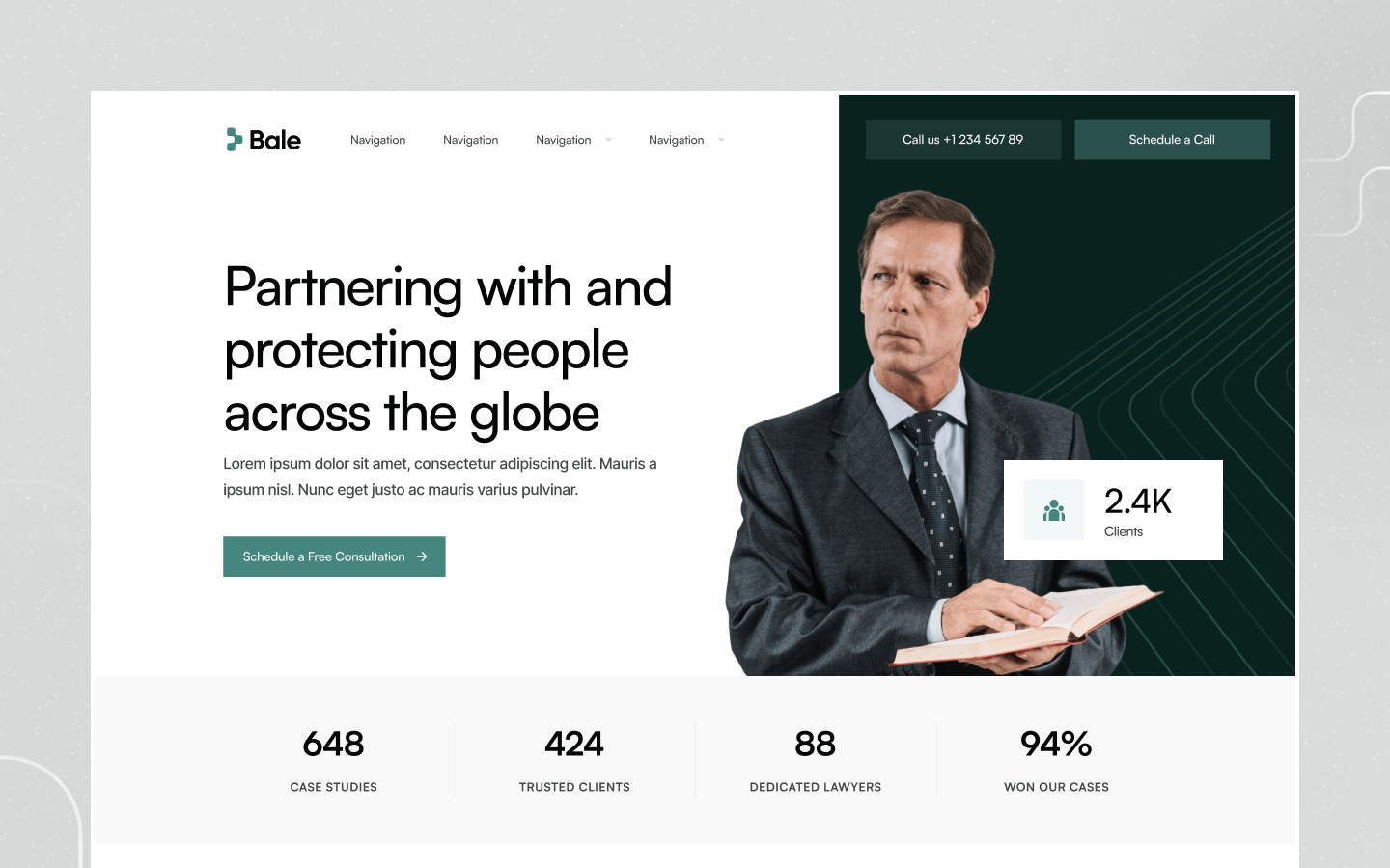 Bale Law & Legal Template | Flowbase