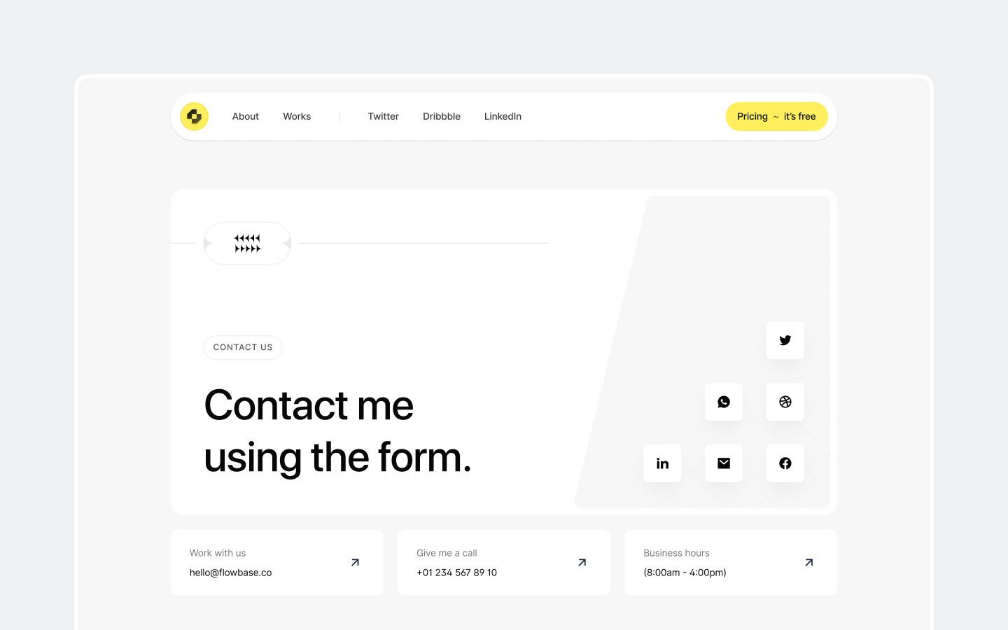 Oska Portfolio UI Kit Template | Flowbase