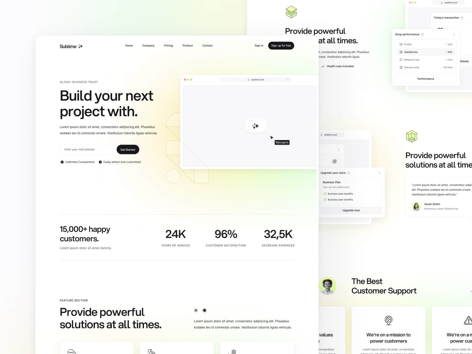 Sublime SaaS Template Template | Flowbase