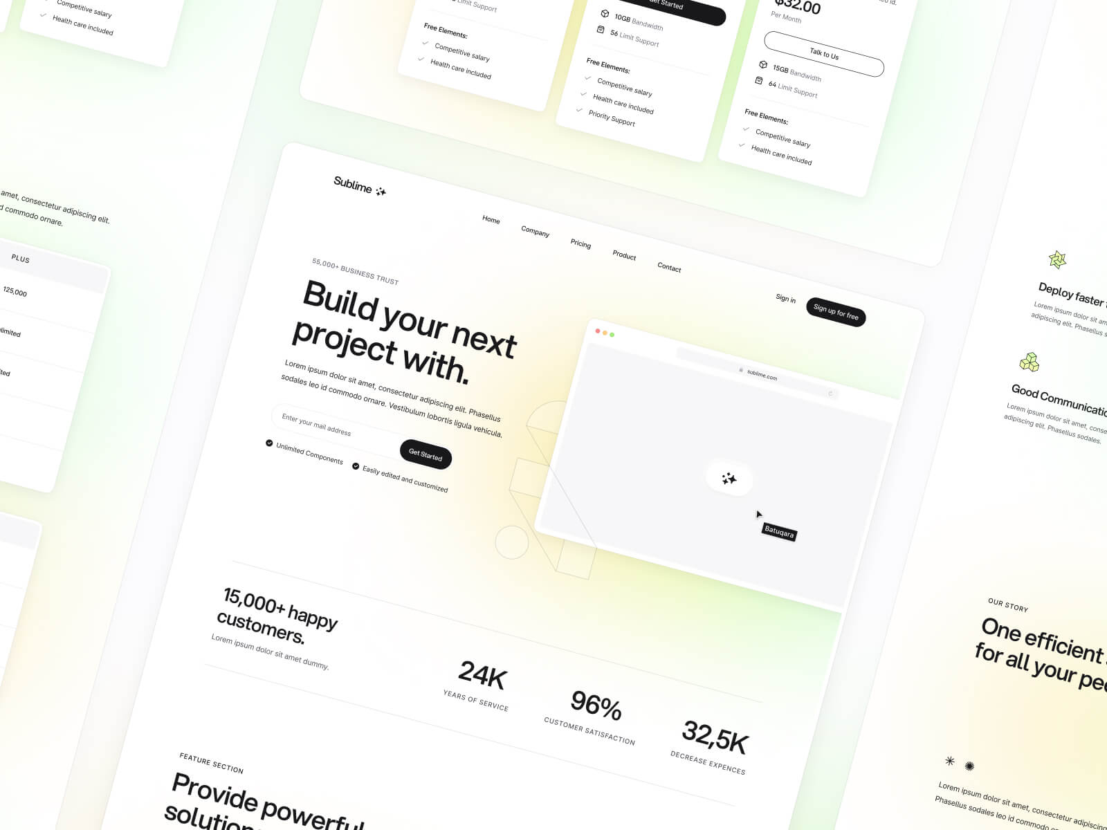 Sublime SaaS Template Template | Flowbase