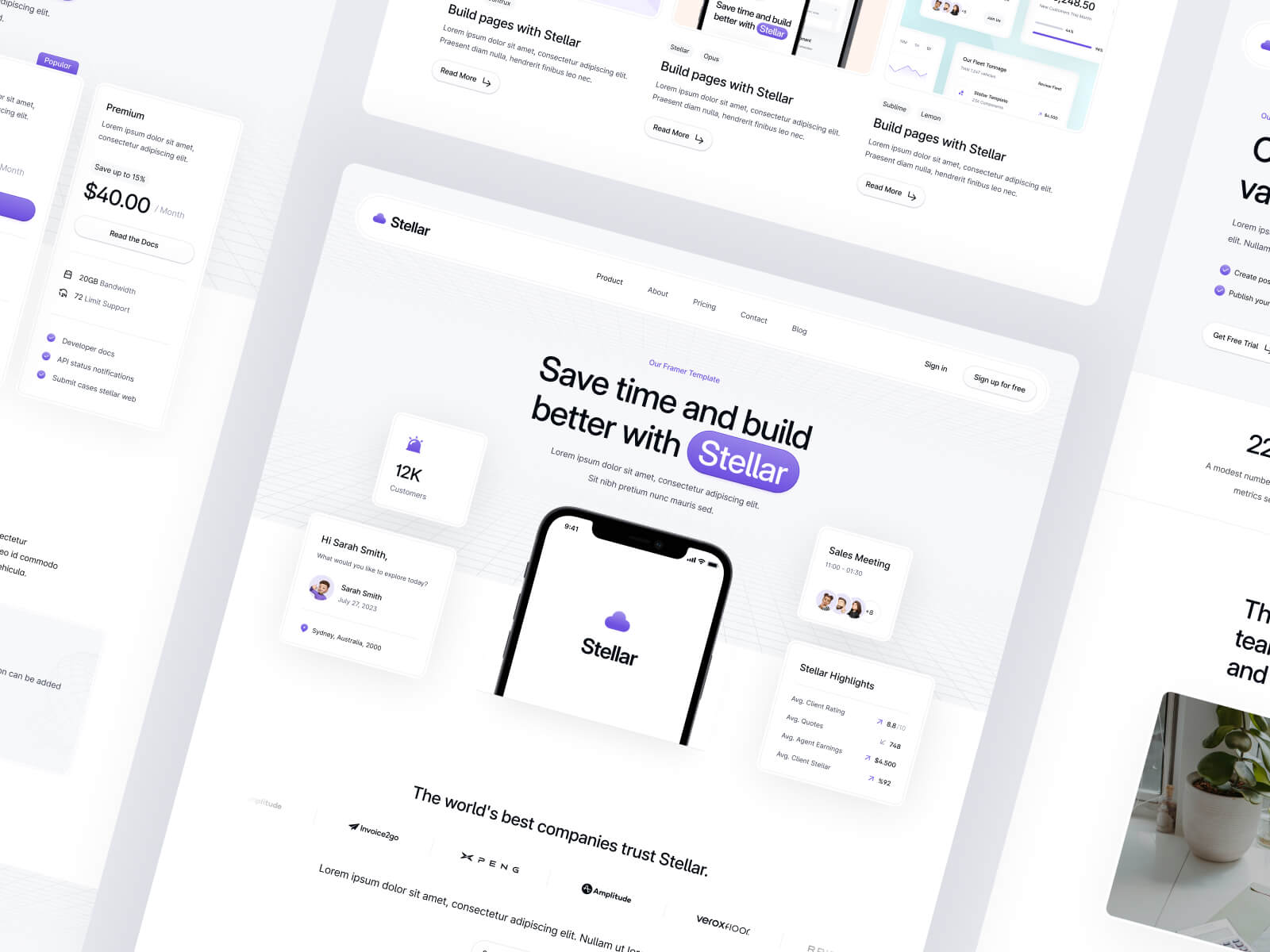 Stellar SaaS Template Template | Flowbase