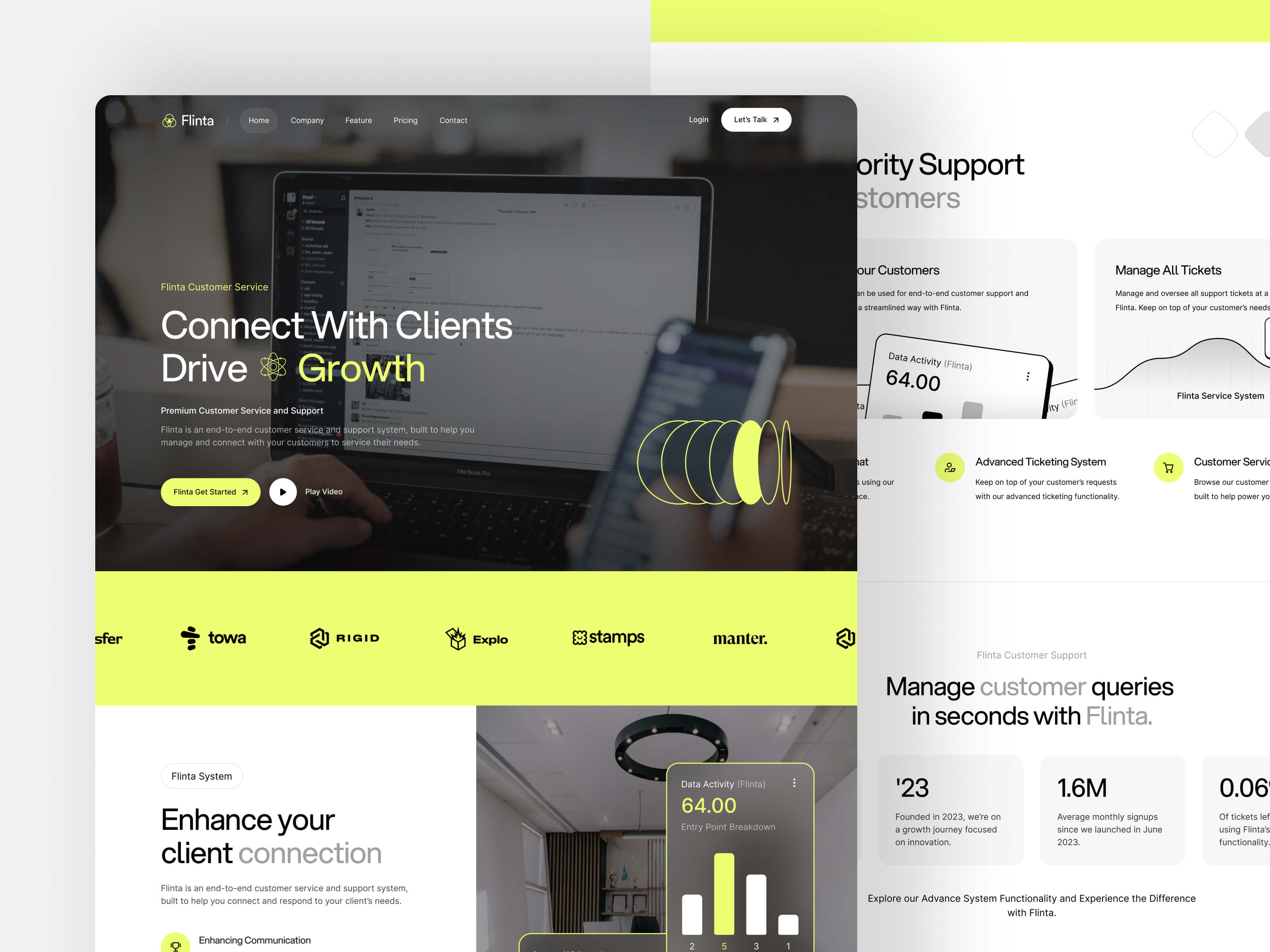 Flinta SaaS Template Template | Flowbase