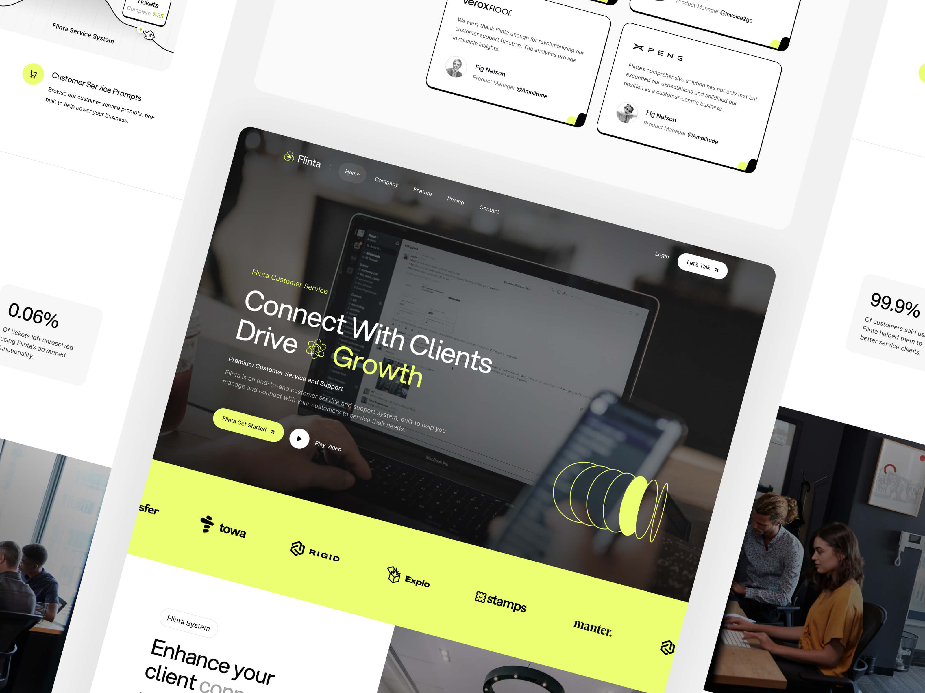 Flinta SaaS Template Template | Flowbase