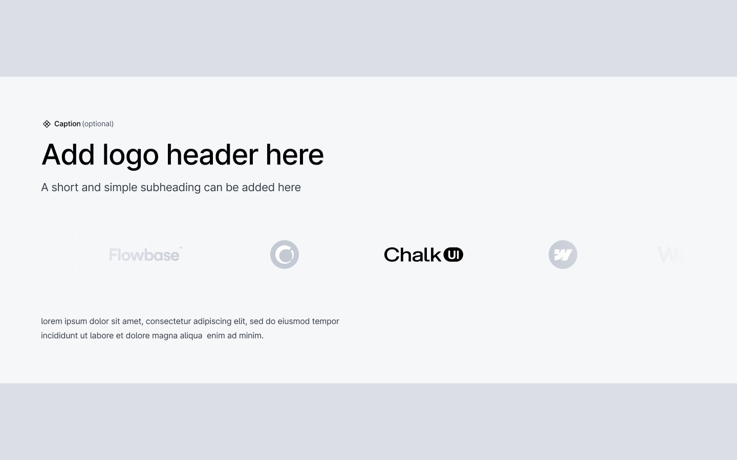 Webflow Logo B06 Component | Flowbase