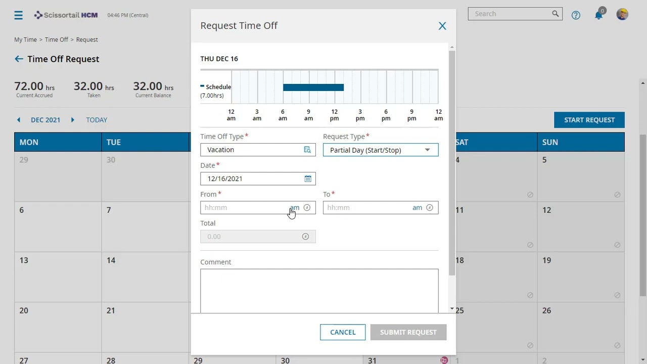 Request Vacation Days Easily with Accruals Widget in Kronos/UKG Pro
