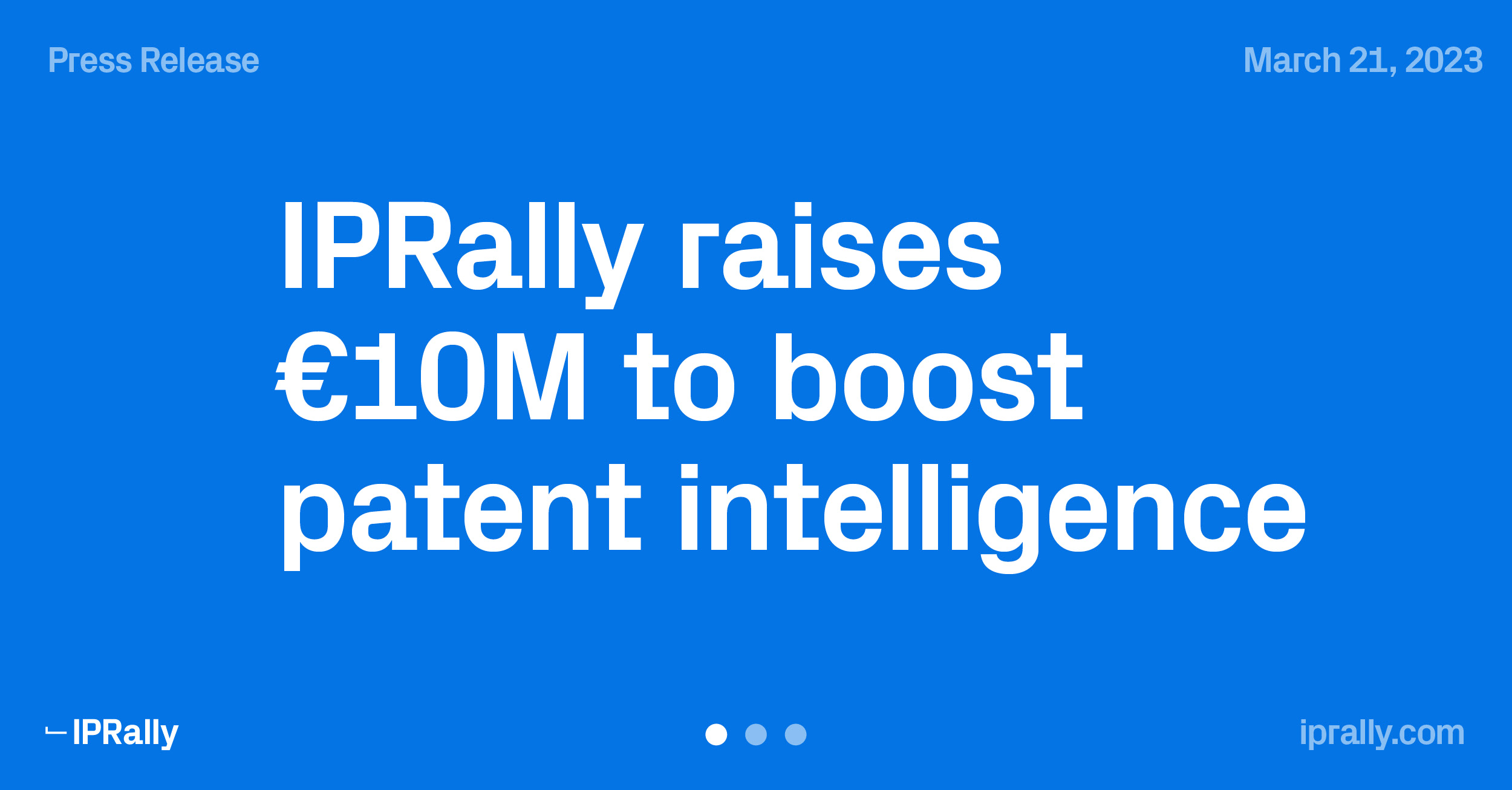 IPRally blog: Press release: IPRally raises €10 million to accelerate patent intelligence AI