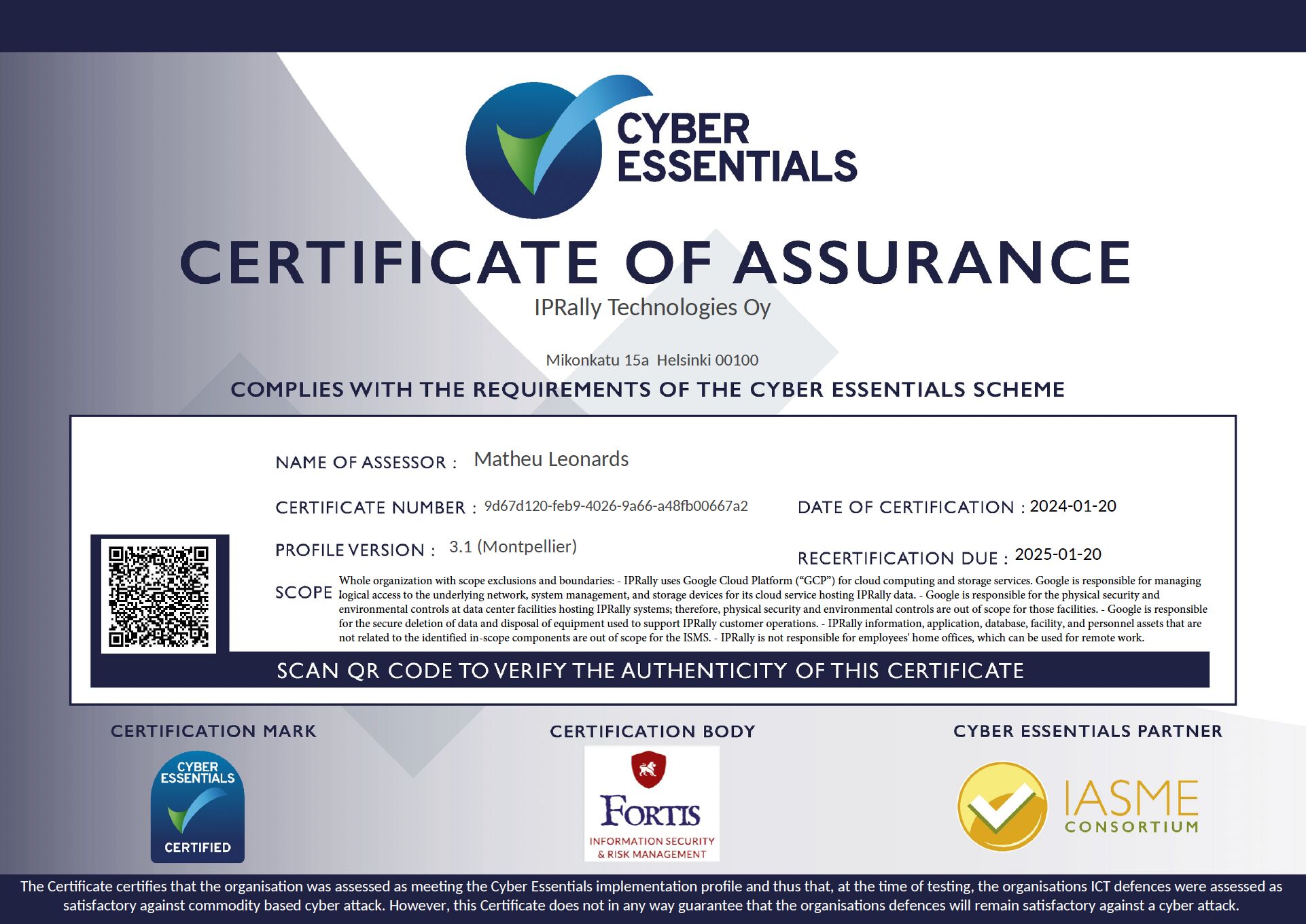 IPRally blog: IPRally achieves Cyber Essentials certification