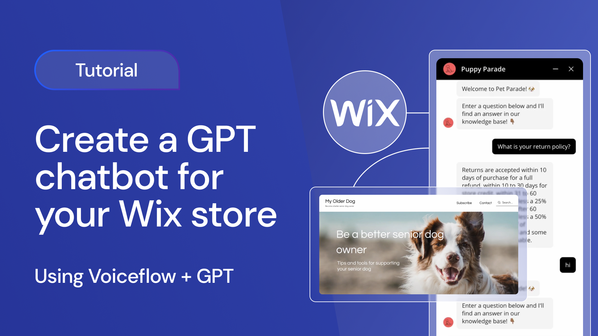 Build a GPT-powered chatbot for your Wix store | Voiceflow Template