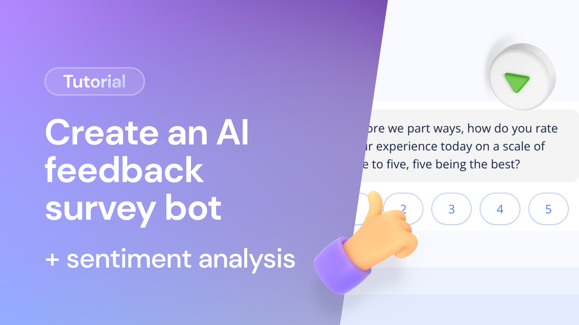 Create an AI feedback survey bot using sentiment analysis | Voiceflow Template