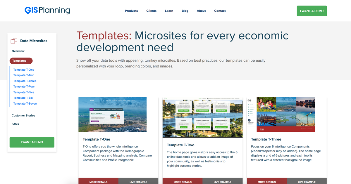 GIS Planning Microsites: Choose your template