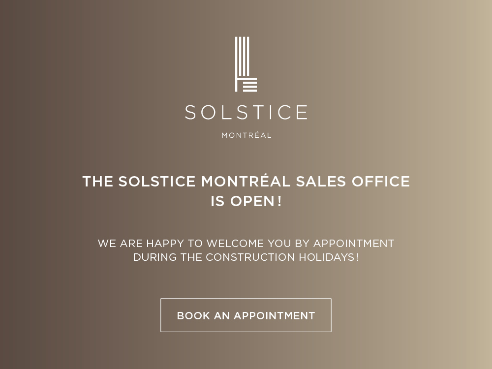 Solstice Montreal: 1 to 3 Bedrooms Condos & Penthouses in Downtown Montreal