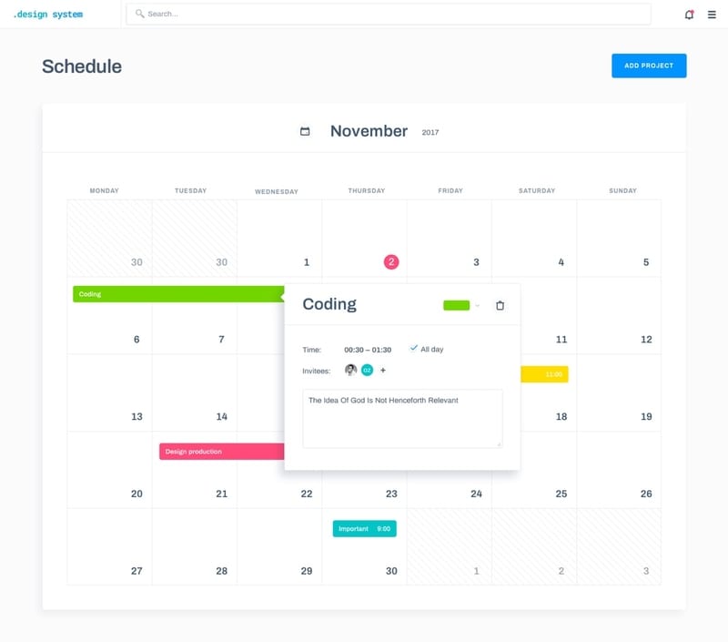 Control Panel, Design System, UI Kit, Templates