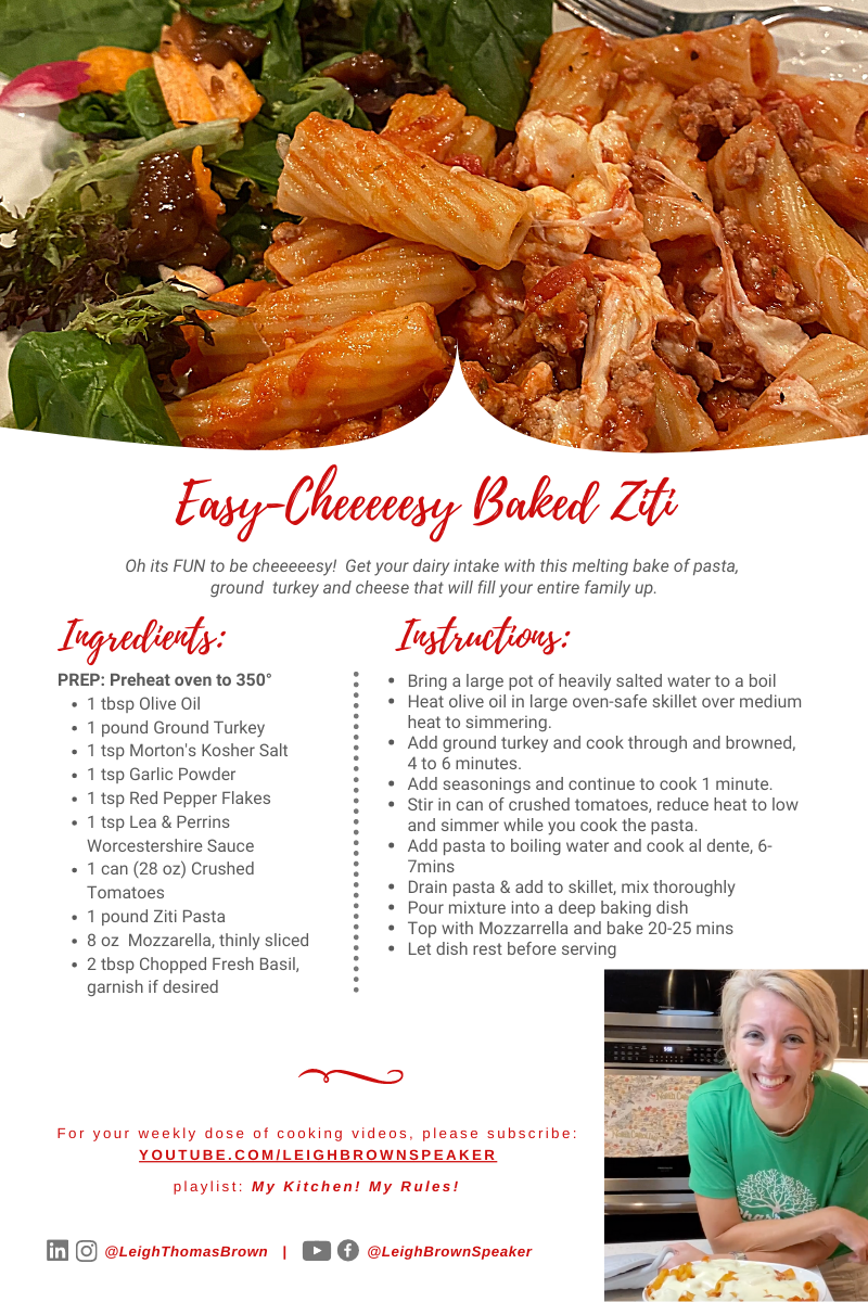 Easy-Cheeeeesy Baked Ziti | My Kitchen! My Rules!