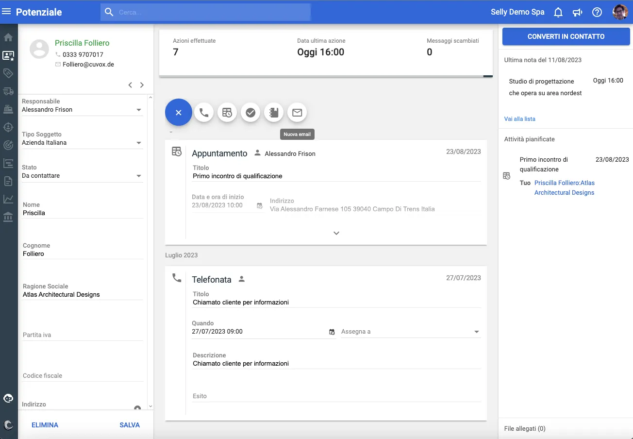 Software CRM gestione clienti