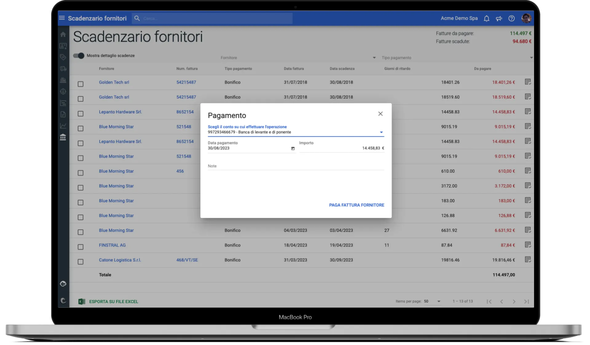 Software gestione fornitori e acquisti