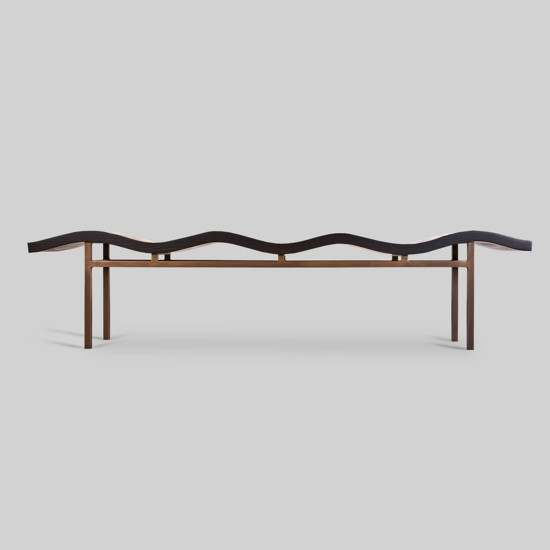 Bamboo Wave Bench | Aguirre Design | Habachy Designs
