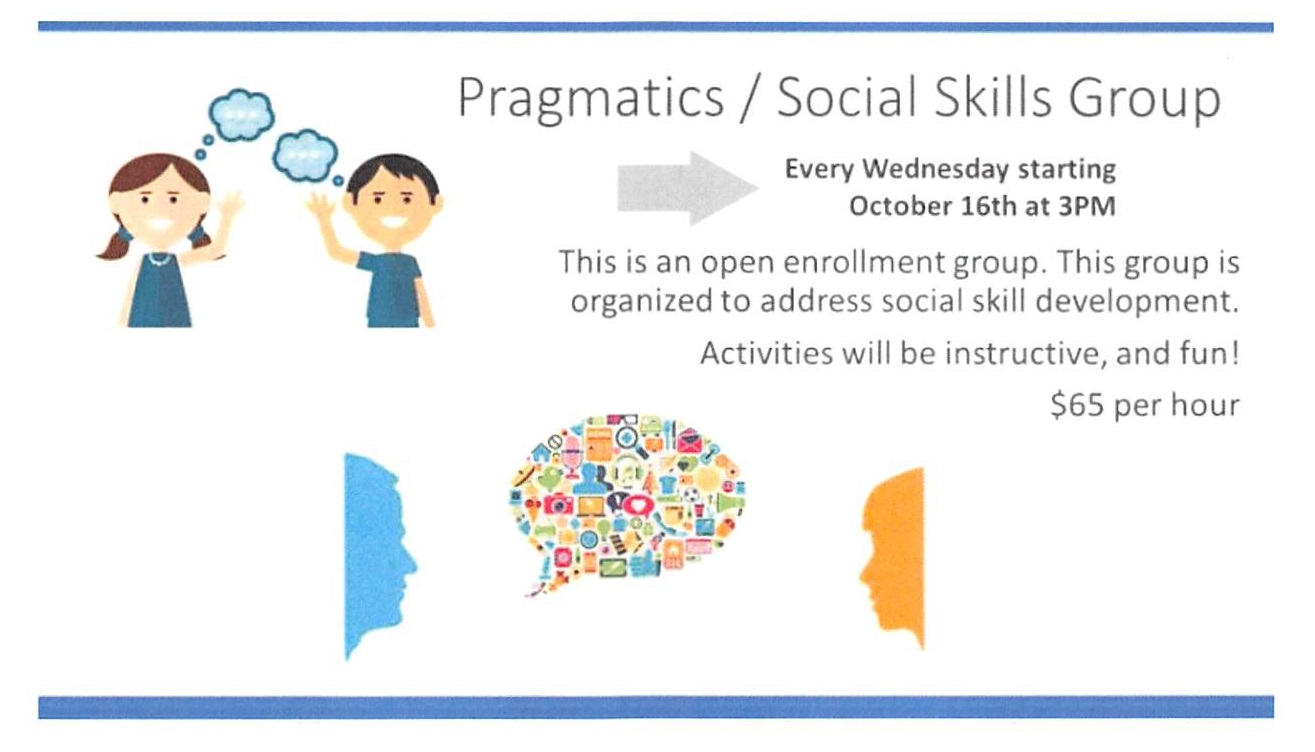 Events - Communication Services - Pragmatics/Social Skills Group
