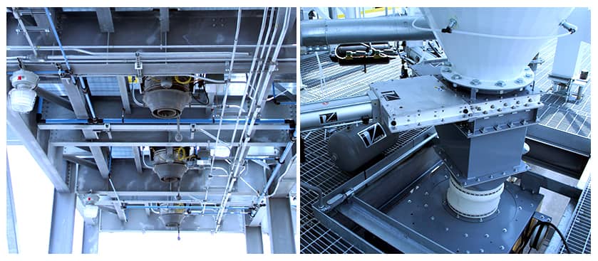 Loading Spout Handling Binding Agent for Molding Sand | Vortex