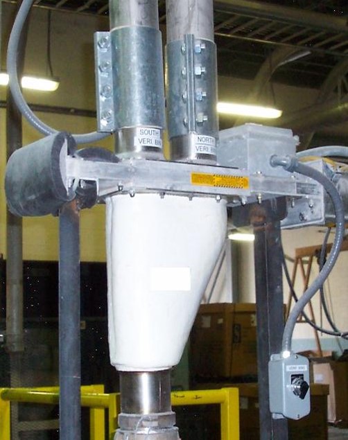 Wye Line Diverter Handling Polymer Pellets | Vortex