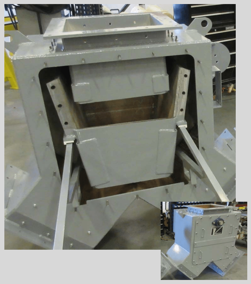 Pivoting Chute Diverter Handling Steel Additives & Alloys | Vortex