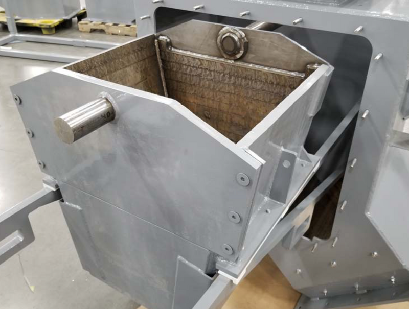 Pivoting Chute Diverters with Chute Assist Rods Handling Metal Alloys ...
