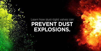 Dust-Tight Valves Help Prevent Dust Explosions. | Vortex