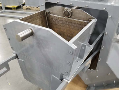 Pivoting Chute Diverters with Chute Assist Rods Handling Metal Alloys ...