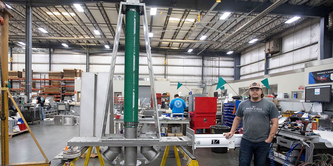 ATEX Rated Flex Tube Diverter Handling Fluffy Powder | Vortex