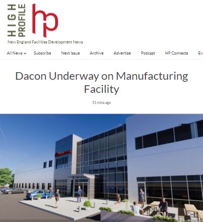 Insight | Dacon Underway on Manufacturing Facility | Dacon Corporation