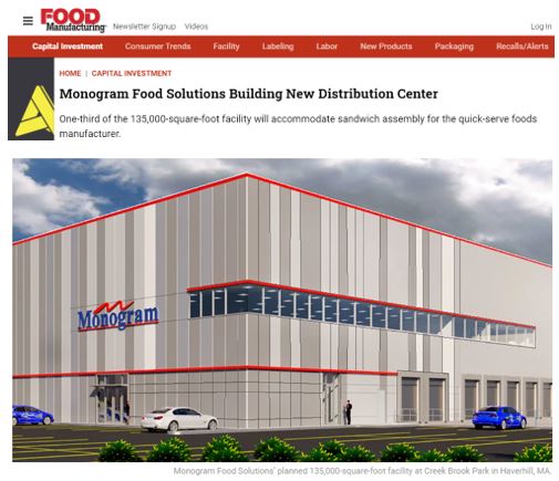 Insight | Monogram Food Solutions Building New Distribution Center | Dacon Corporation