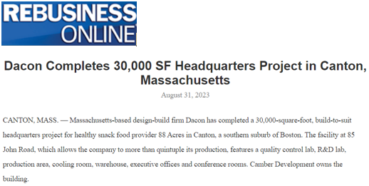 Insight | Dacon Completes 30,000 SF Headquarters Project in Canton ...