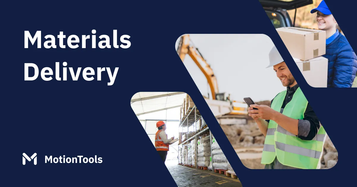 Last mile materials delivery software - MotionTools