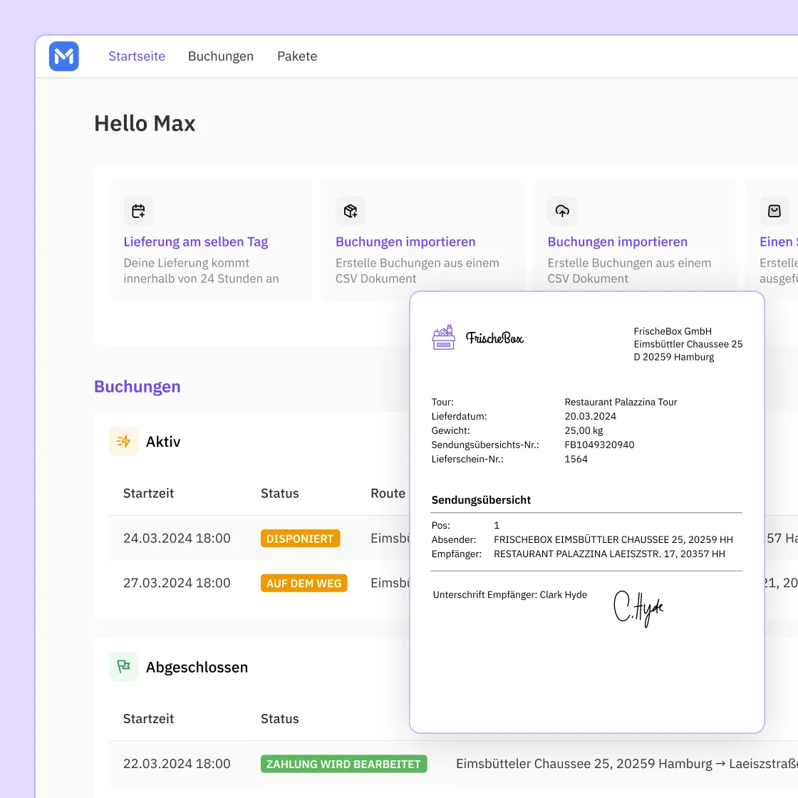 Moderne Logistik-Software für deine Kunden - MotionTools