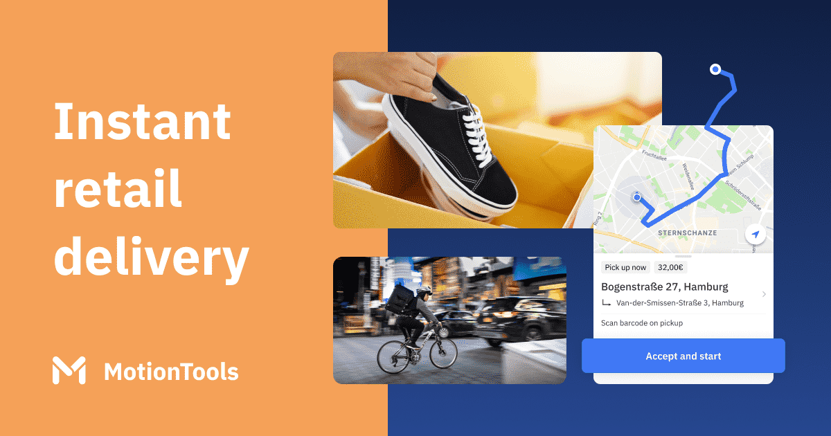 Instant retail delivery software with mobile apps | MotionTools platform