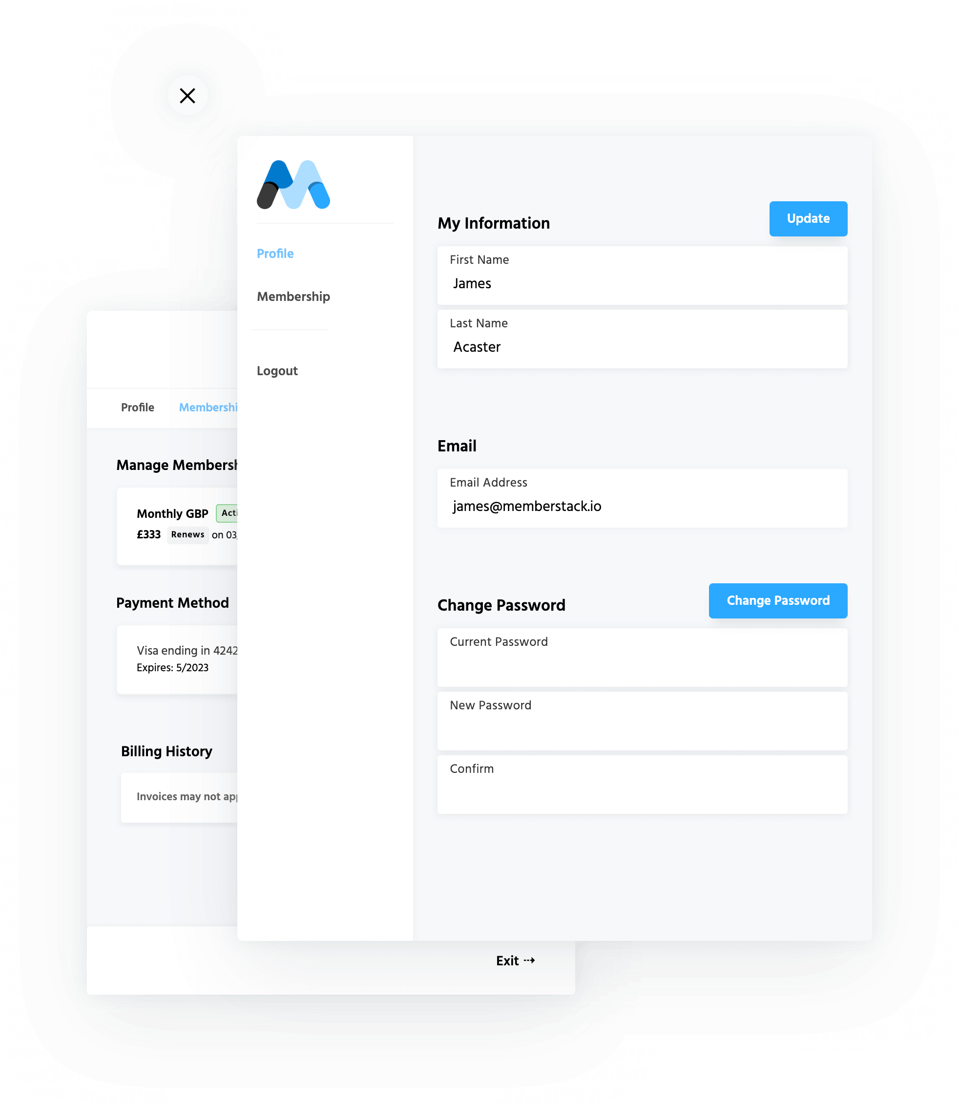 Profile Portal Feature | Memberstack