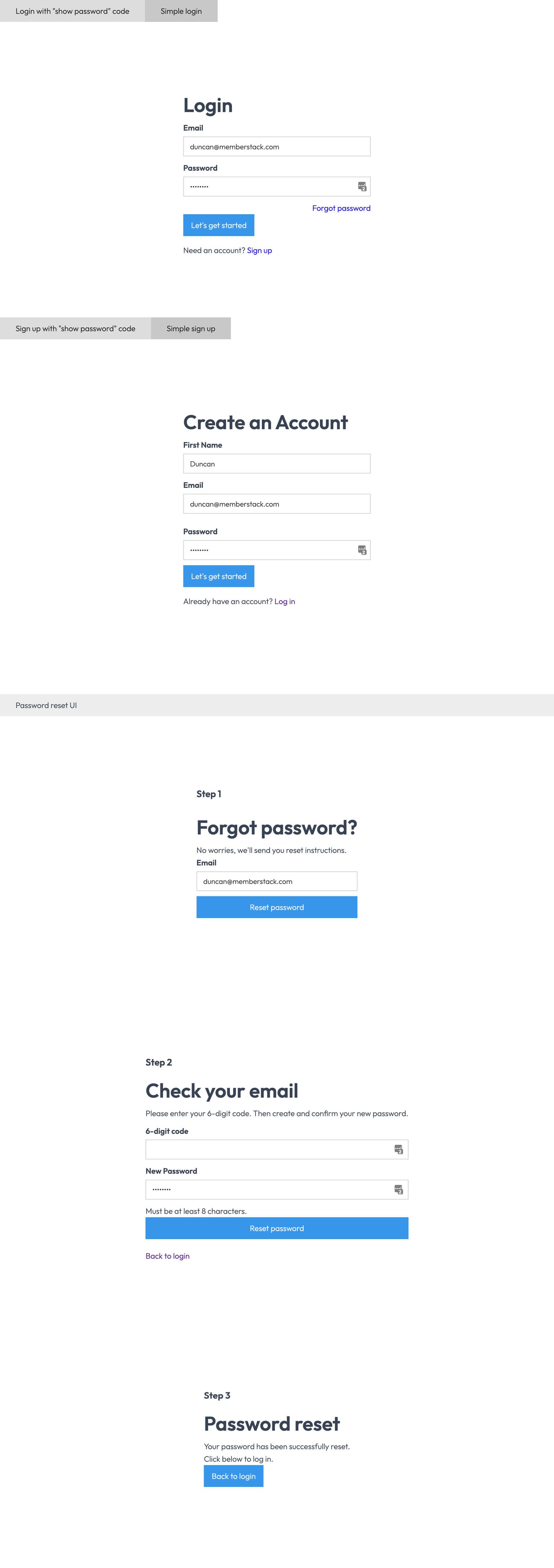 Webflow Membership Templates | Memberstack