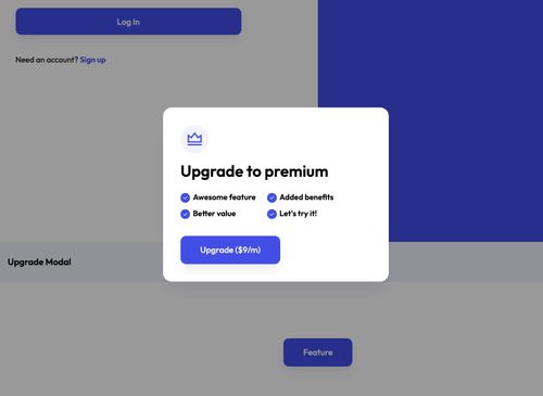Popup Upgrade Plan Modal | Free Webflow Component