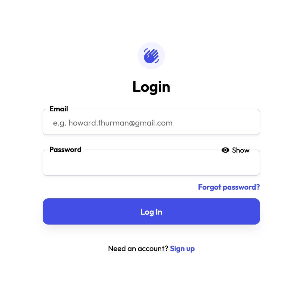 Login | Show Password 11 | Free Webflow Component